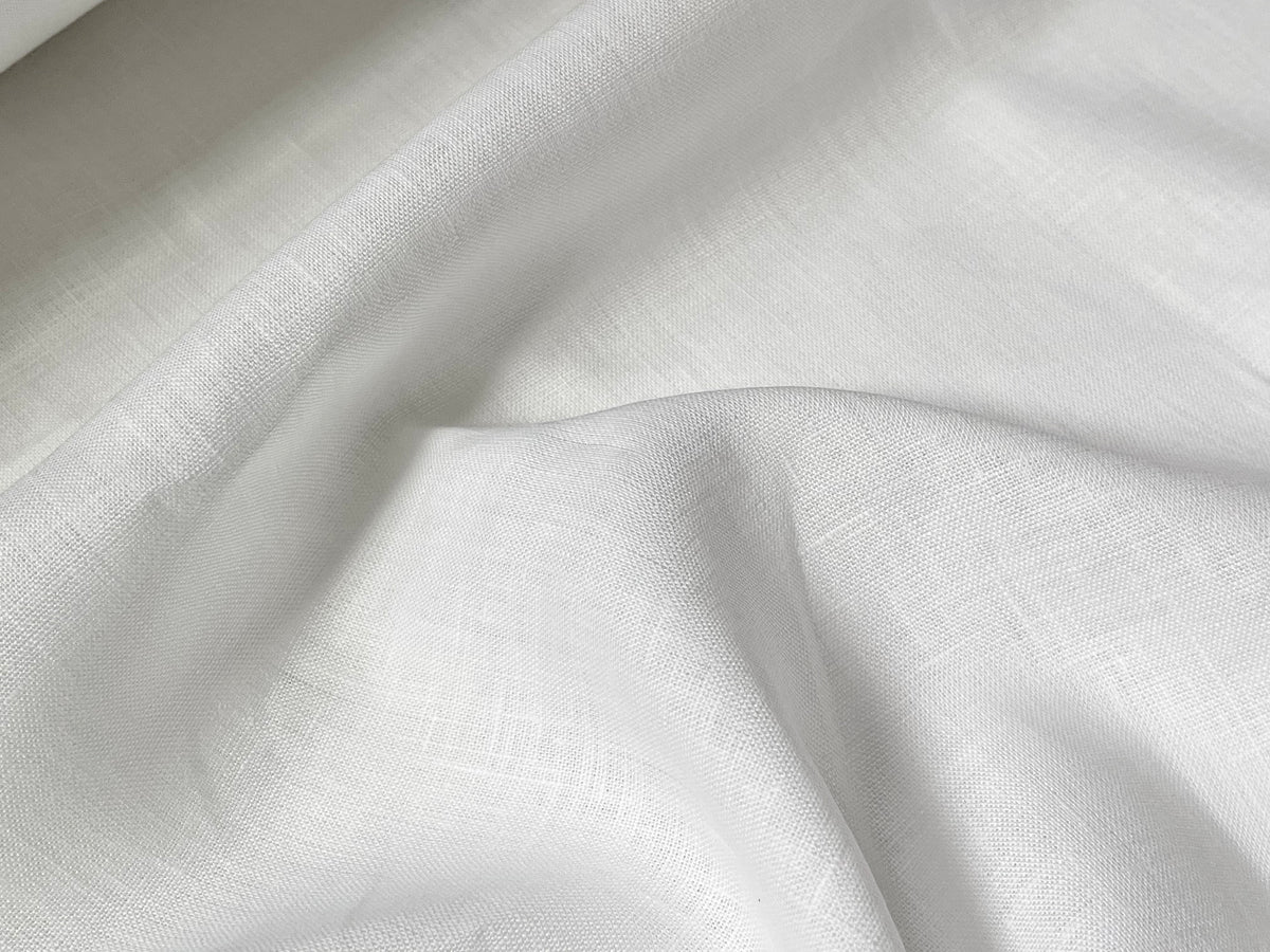 Pure White Linen Fabric - 7 yards bulk add on - custom listing – Terra ...